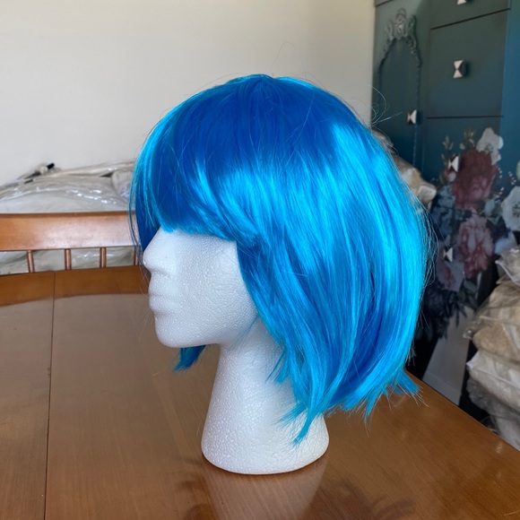 Accessories | Short Blue Wig Cosplay Costume Pole Dancer | Poshmark